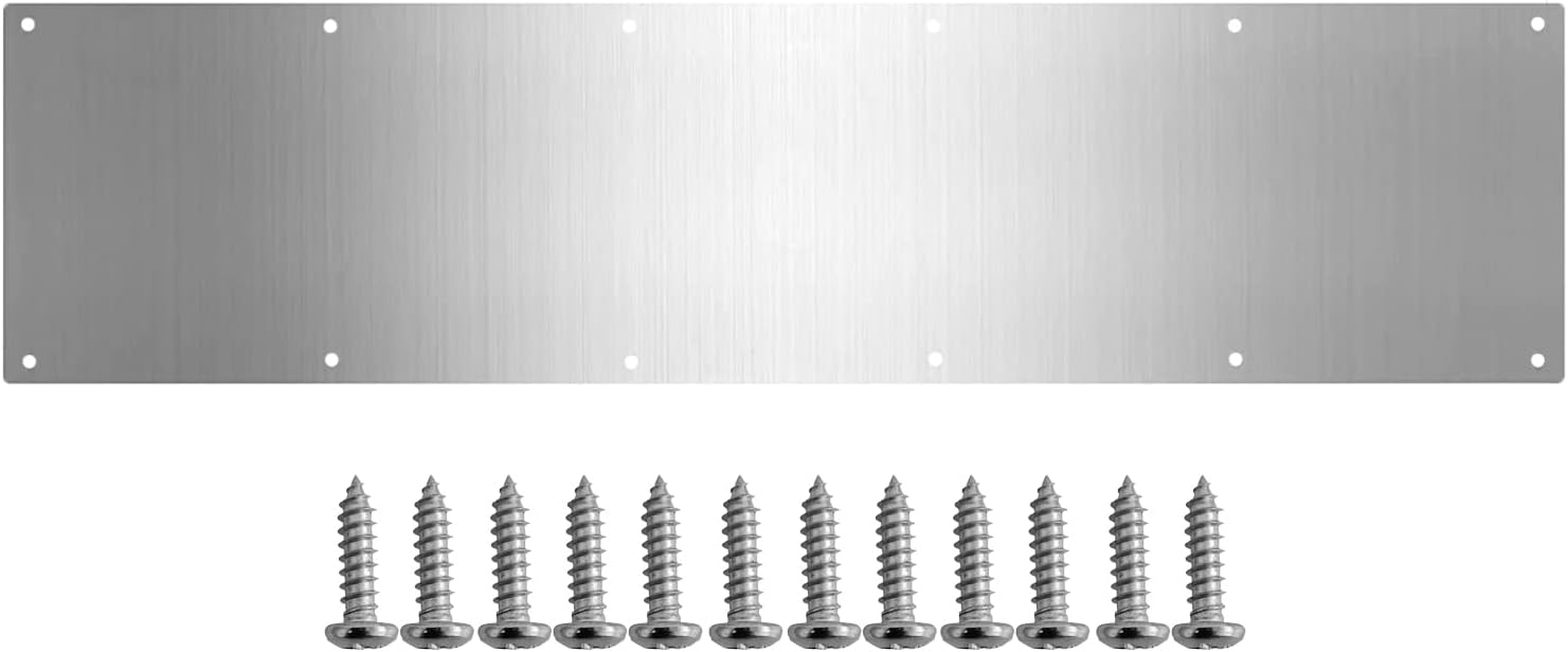 Kcgani 2 Pieces Metal Kick Plate for Bottom of Door, 8 x 36 Inches ...