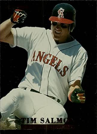 Amazon.com: 1994 Fleer Salmon #5 Tim Salmon Sliding into base MLB ...