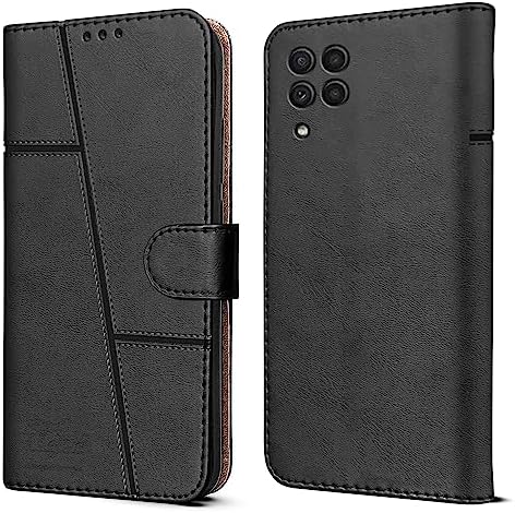 Jkobi Flip Cover Case for Samsung Galaxy A22 4G (Stitched Leather ...