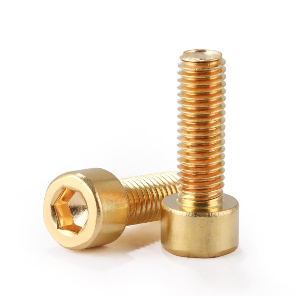 Foyoram Brass Allen Socket Screw M3- M10 Brass Hex Hexagon Socket Cap ...