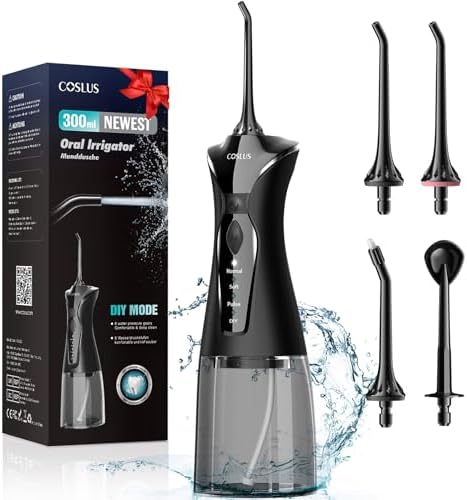 Amazon.com: COSLUS Water Dental Flosser Pick for Teeth: 4 Modes ...