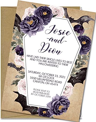 Scary Halloween Wedding Invitations Halloween Wedding Invitations