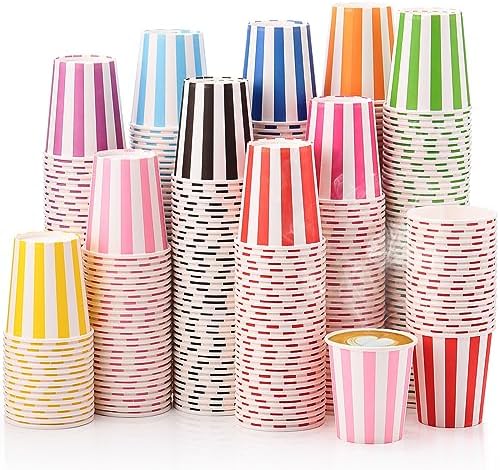 Amazon.com: Thenshop 500 Pack Colorful 8 oz Paper Cups Bulk Disposable ...
