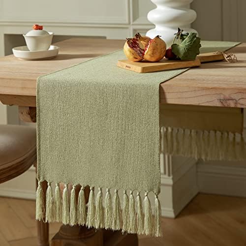 Amazon.com: Solino Home Ivory Linen Table Runner 36 inches – 100% Pure ...