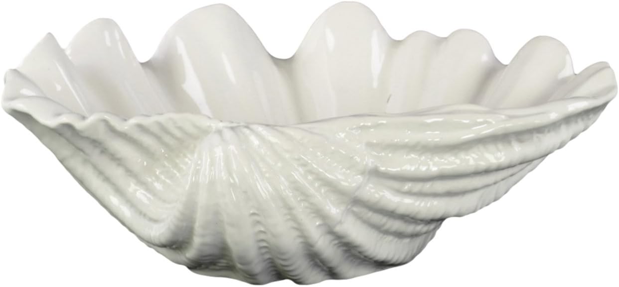 Amazon.com: Urban Trends Ceramic Open Valve Clam Seashell Sculpture ...