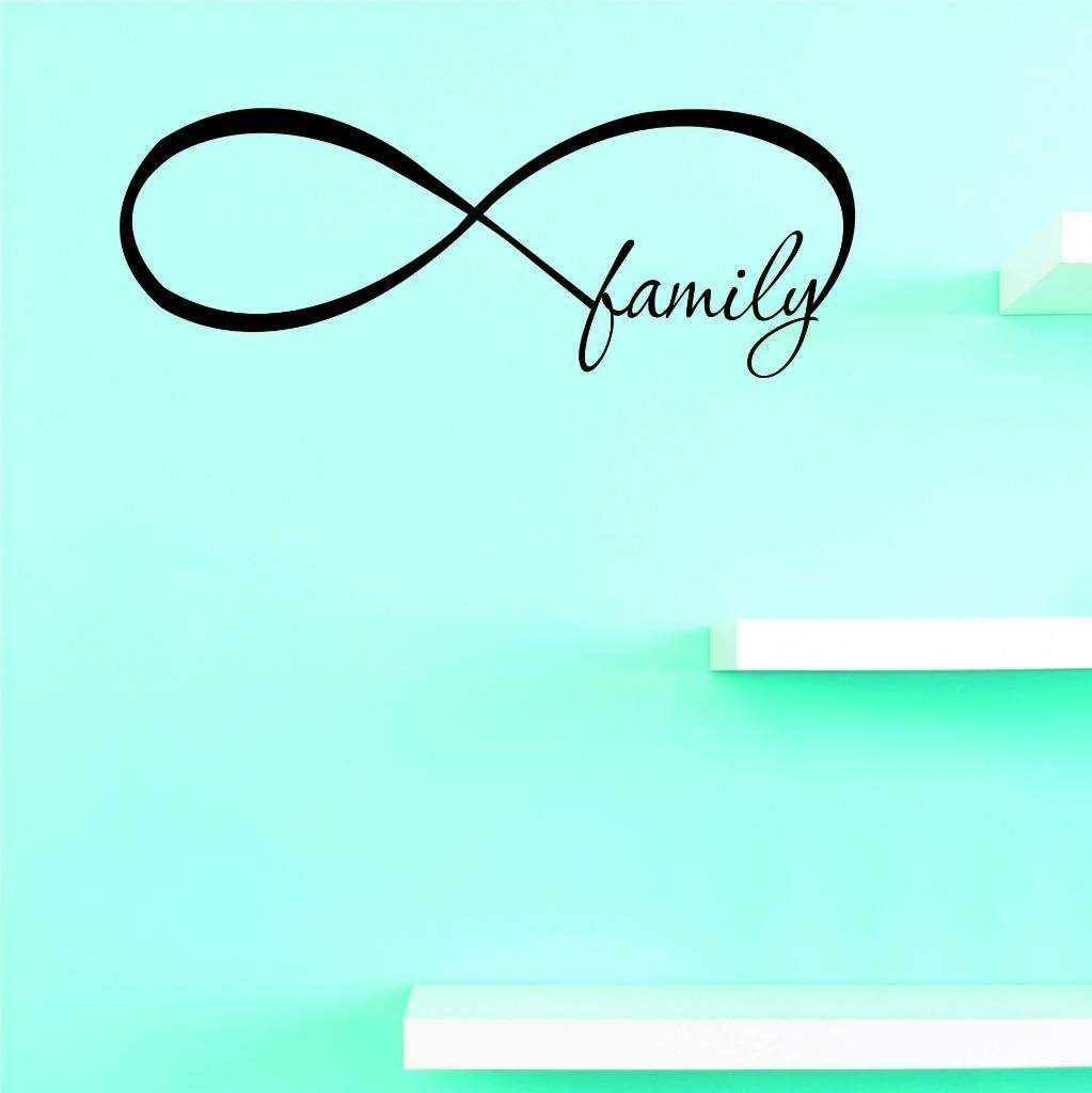Amazon.com: Decals Infinity Family Wall Art Size 12 Inches X 30 Inches ...