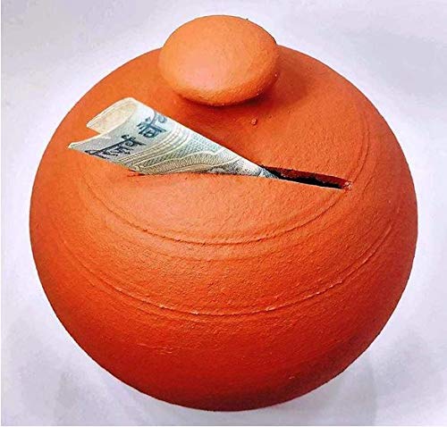 Buy HC THE CRAFTS Mitti Ki Gullak/Clay Gullak Large Coin Bank (Gift for ...