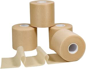 Amazon.com: GooGou 4 Rolls Pre Wrap Tape 2.75 Inch x 30 Yards Prewrap ...