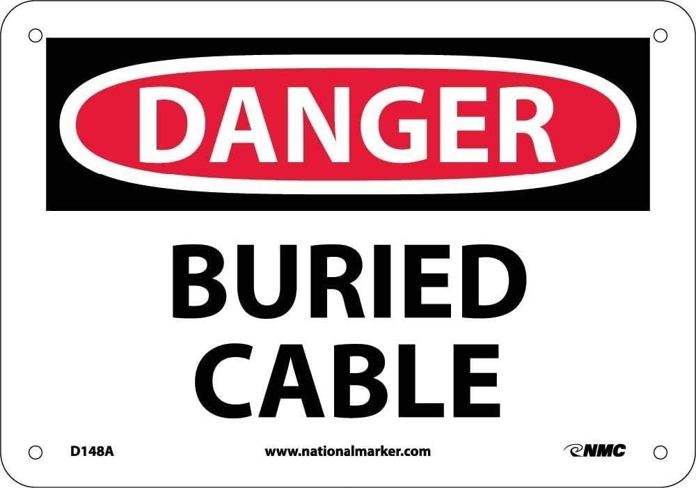 National Marker Danger, Buried Cable, 7X10, .040 Aluminum (D148A ...
