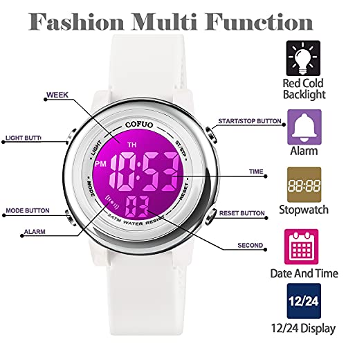 Snapklik.com : Cofuo Kids Digital Sport Waterproof Watch For Girls Boys ...