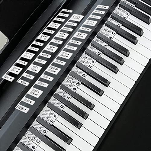 Removable Piano Keyboard Note Labels, Silicone 88 Key Piano Notes Guide ...