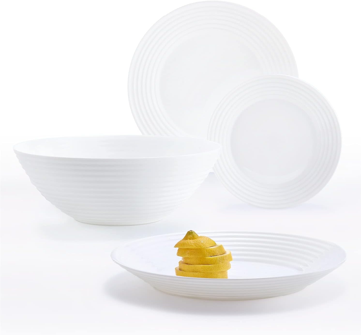 Amazon.com: Luminarc Harena Dinnerware Plates and Dishes 19 PIEZAS ...