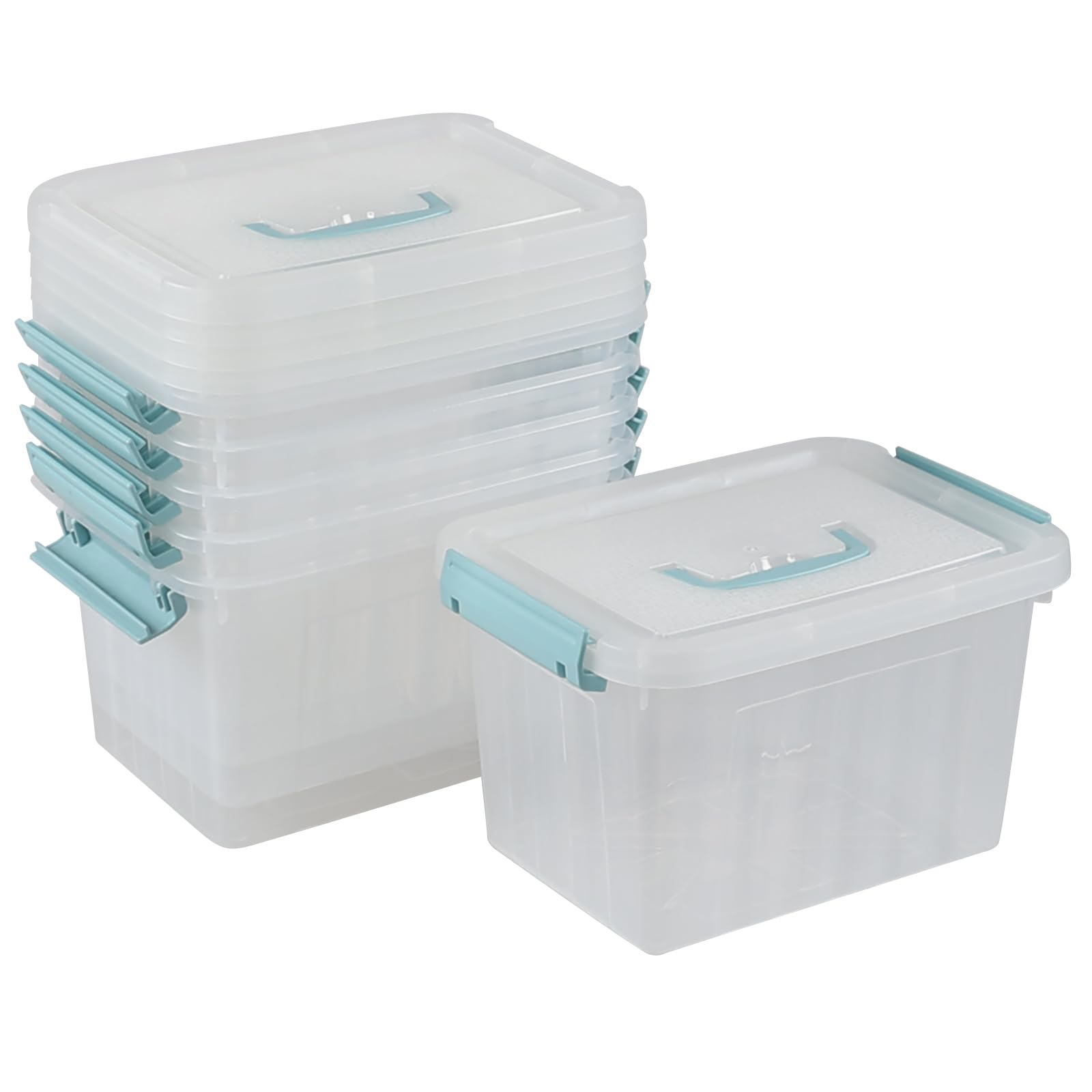 Amazon.com - Wakikini 6 Quart Plastic Storage Bin with Lid and Handle ...