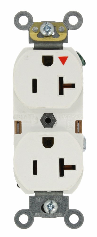 Leviton 5362-IGW 20-Amp, 125 Volt, Industrial Series Heavy Duty ...
