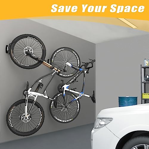 Snapklik.com : 2-Pack Swivel Bike Wall Hangers, Wall Mount Bike Hooks ...