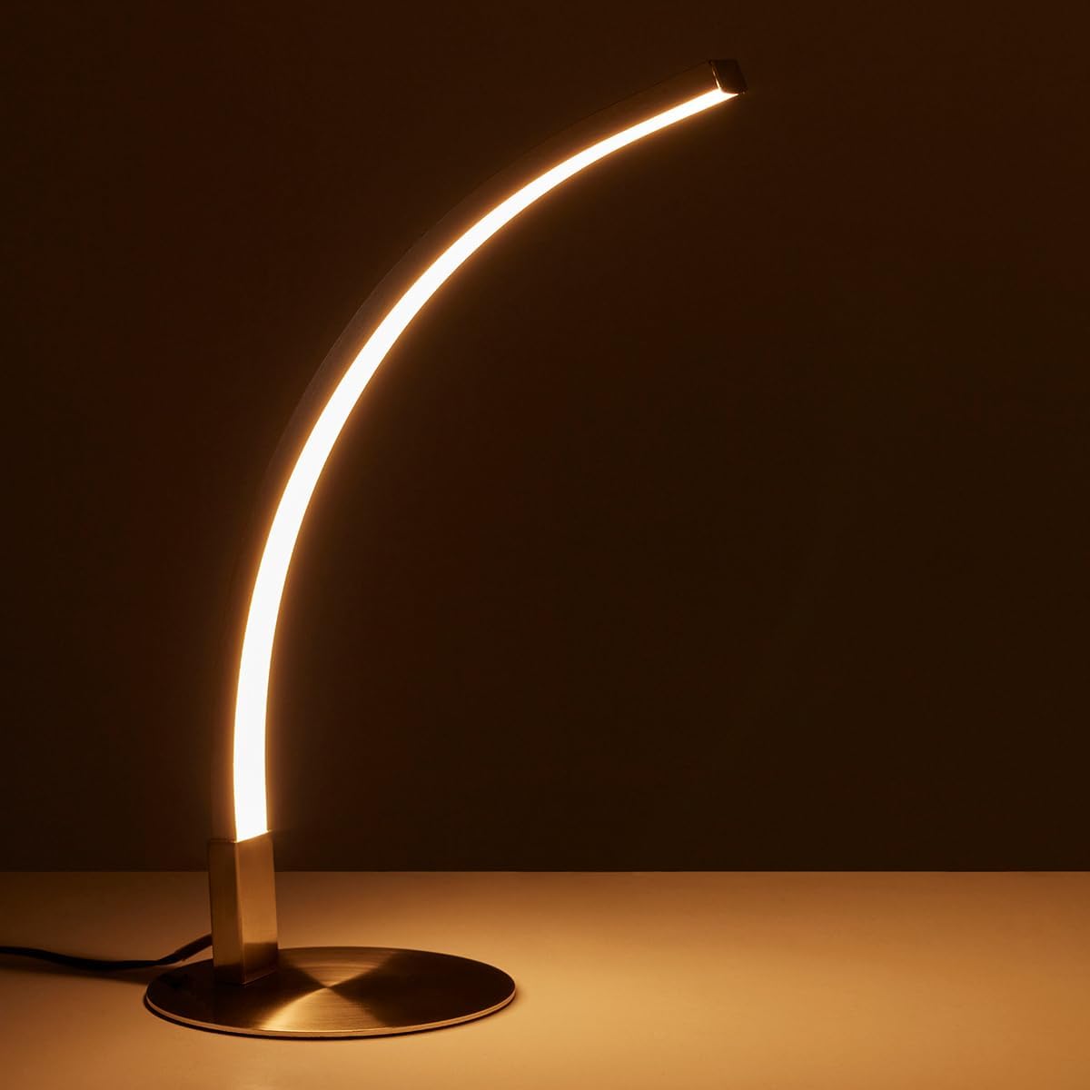 ILLUX Lámpara de escritorio LED 7W, Luz cálida, diseño moderno, luz de ...