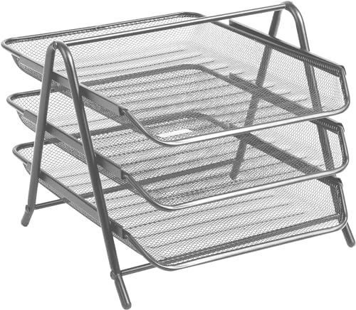 Saya 3-Layer Slidable Stainless Steel Document Tray | Premium Desk ...