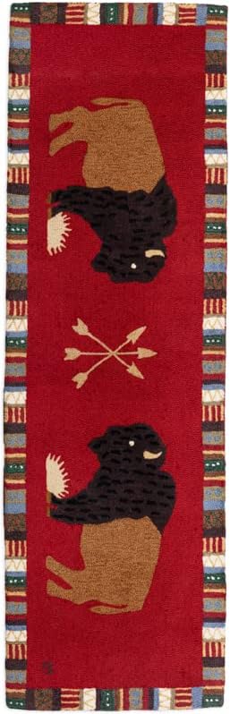 Amazon.com: Chandler 4 Corners Artist-Designed Two Buffalo Hand-Hooked ...
