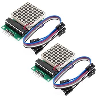 Amazon | 2Pcs MAX7219 8x8 Dot Matrix Module LED Display Module Control (CH1) | 基板 | 産業・研究開発用品 通販