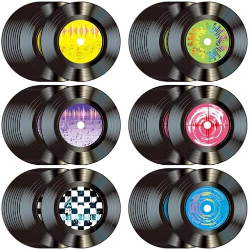 Amazon.com: FillTouch 60 Pcs 13'' 1950's Rock and Roll Vinyl Record ...