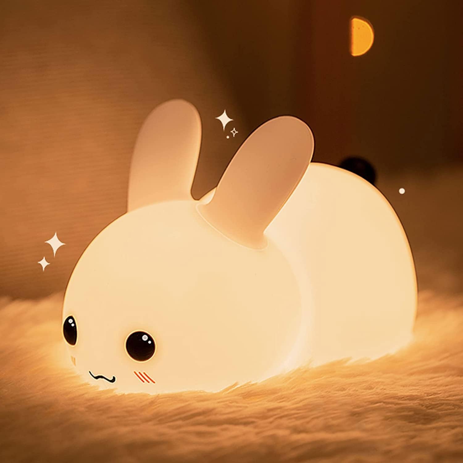 LED Nursery Night Lights for Kids, Rolilink Cute Animal Silicone Baby ...