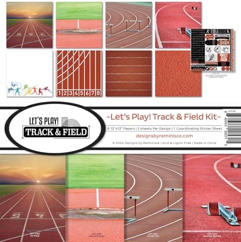 Amazon.com: Reminisce Let's Play! Track and Field Scrapbook Collection Kit