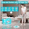 Amazon.com: FunClean Spin Mop and Bucket,Mop and Bucket with Wringer ...