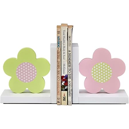 Amazon.com: Flower Nursery Room Decorative Bookends, Pink White ...