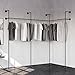 Amazon.com: pamo Industrial pipe clothing rack metal black - Wall ...