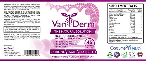 VariDerm: The Varicose and Spider Vein Solution (5 Bottles + 1 Cream ...