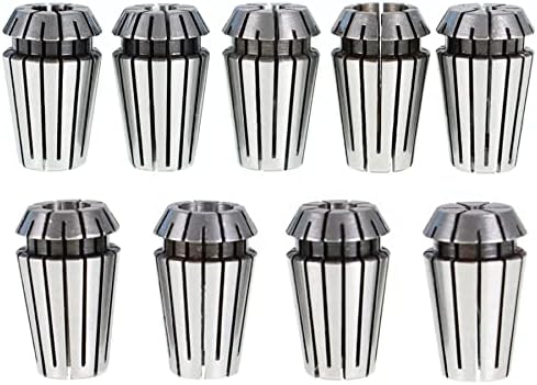 9pcs ER16 Spring Collet Set 1/8-3/8" CNC Milling Lathe Tool Engraving ...