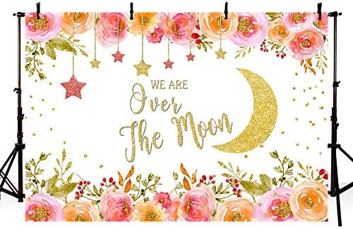 Amazon.com : MEHOFOND Over The Moon Backdrop for Girl Baby Shower ...