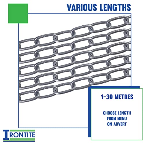 IRONTITE Heavy Duty 3mm Metal Chain Link 1M – 30M Long, Hot Dipped ...