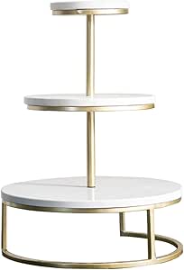 Amazon.co.jp: 2/3 Tier Marble Rack, Round Afternoon Tea Rack Banquet ...