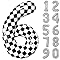 Amazon.com: 40 Inch Checkered Number Balloon, Aluminum Foil ...