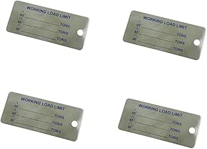 Amazon.com: 4Pc Marine Stainless Steel 3-1/2" x 1-1/2" Sling Tag WLL ...