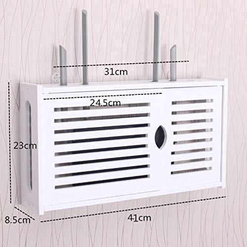 AmaZeus WiFi Router Box PVC Wall-Mounted Shelf Hanging Board Bracket ...