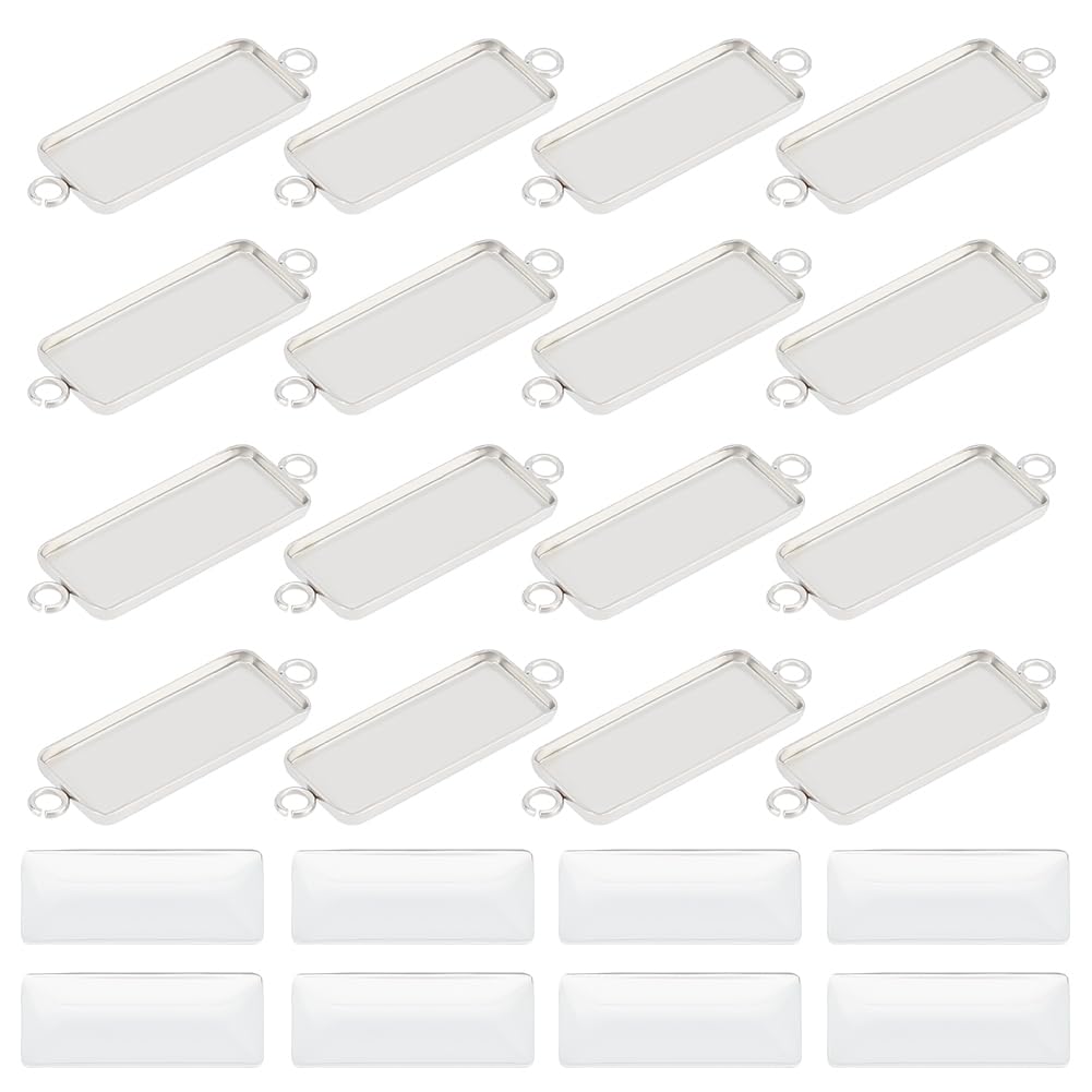 Amazon.com: UNICRAFTALE 20 Sets Cabochon Pendants 304 Stainless Steel ...
