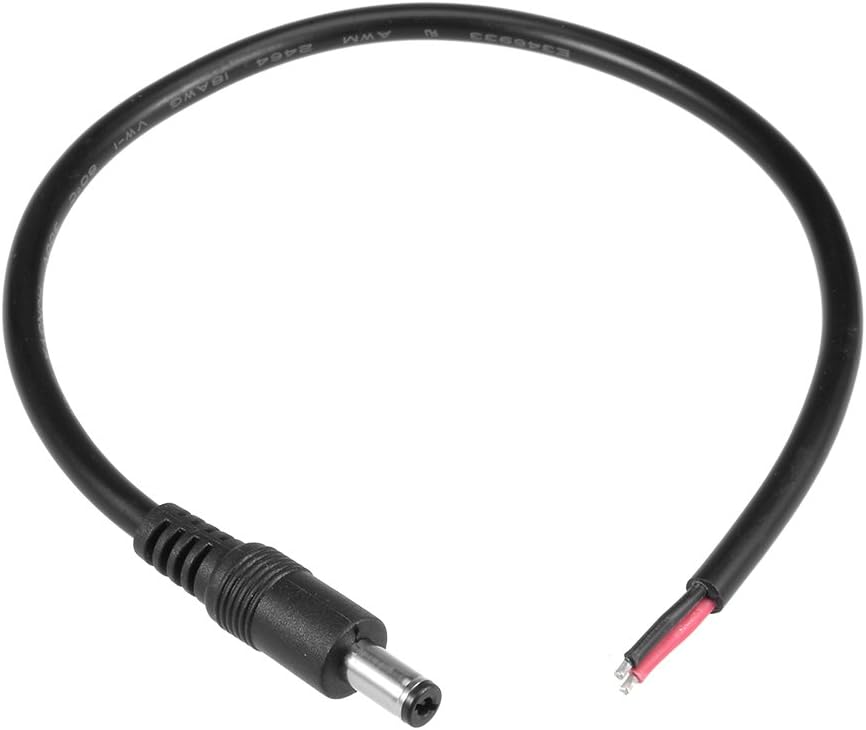 Amazon.com : DC Power Pigtail Cable 30cm 10A Male Connectors For CCTV ...