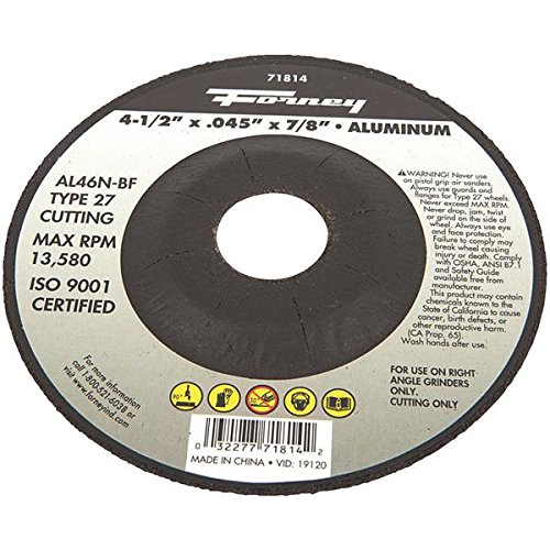 Amazon.com: Forney 4-1/2 in. Dia. x 7/8 in. Aluminum Oxide Metal Cut ...