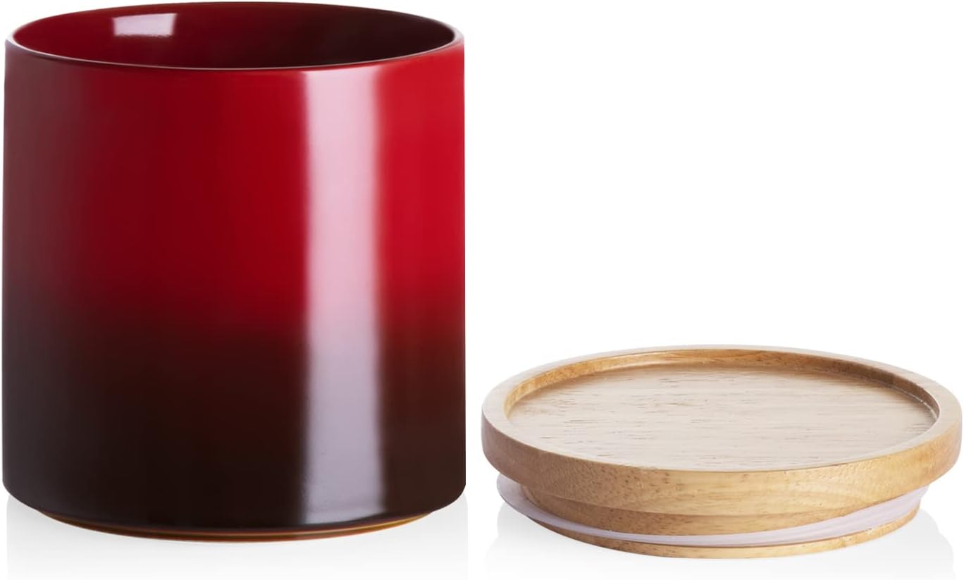 Amazon.com: dgudgu Strawberry Candy Jar With Lid Red Candy Container ...