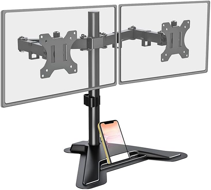 Rife Free Standing Height Adjustable Monitor Mounts for 2, 13 to 27 ...
