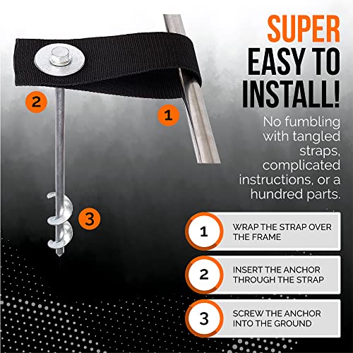 Snapklik.com : 12 Set Of 4 - Trampoline Anchor Kit - Trampoline Stakes ...