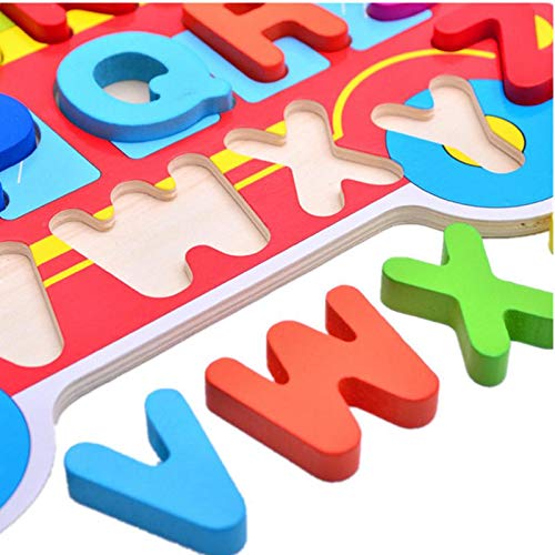 Wooden Alphabet puzzles with Chunky Letters, For Early Educational ...