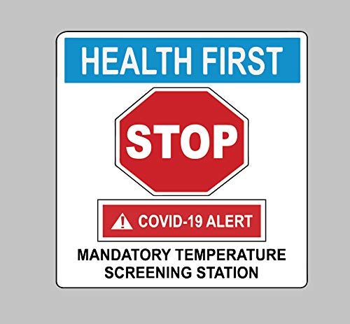 SIGN EVER Stop Health First Social Distance Information Printed Sign ...