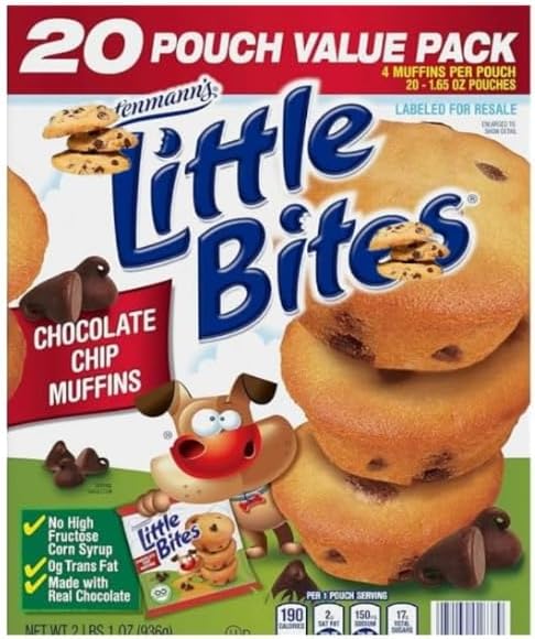 Amazon.com: (Value Pack) Little Bites Chocolate Chip Muffins, 20 ...