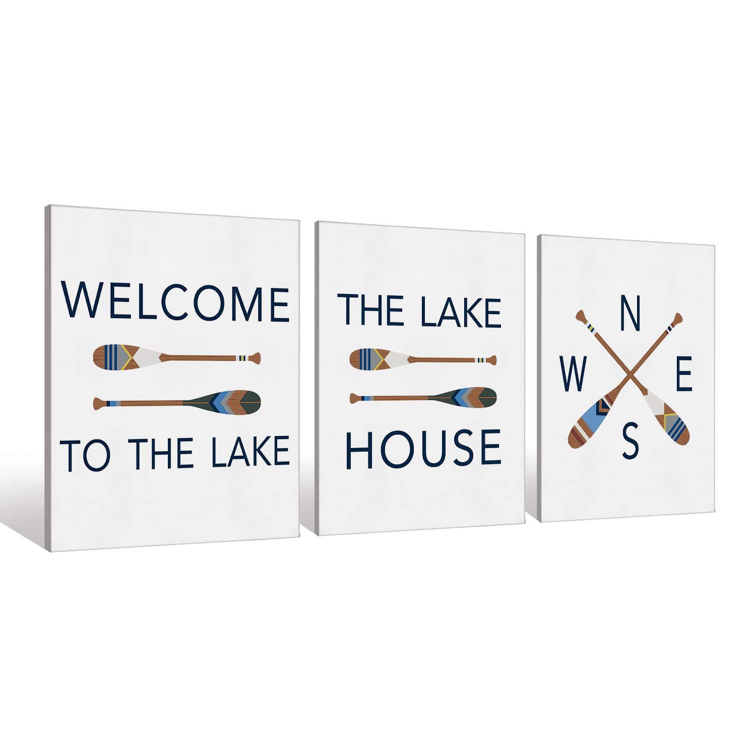 Amazon.com: The Lake House With Paddle Welcome to The Lake Canvas Wall ...