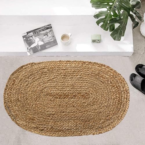 Amazon.com: Chardin home Farmhouse Jute Braid Oval Rug | Perfect as ...