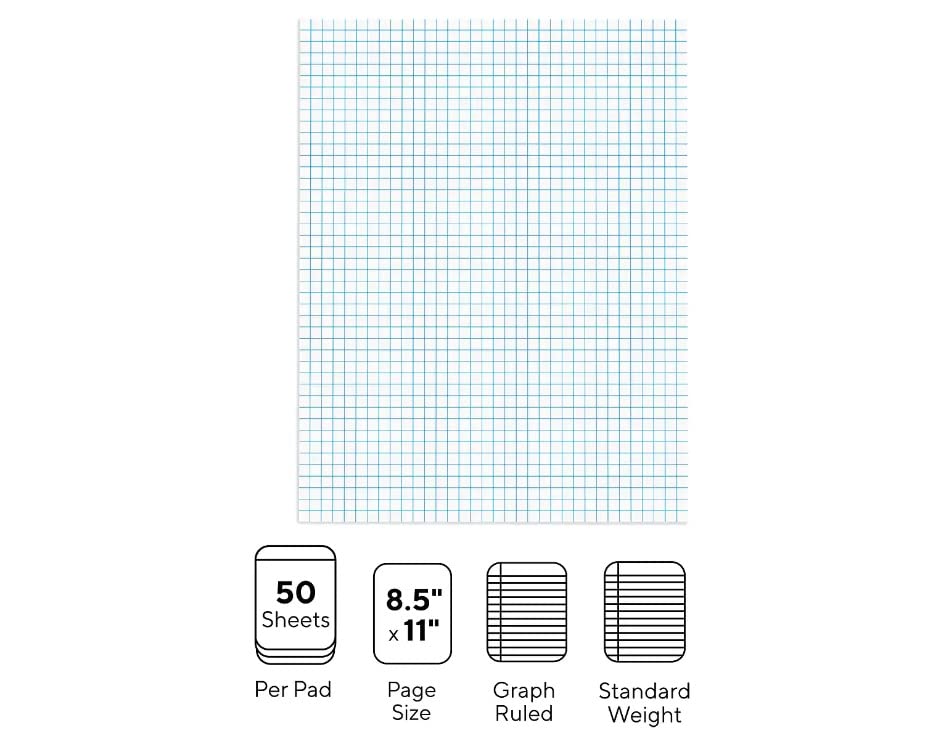 Snapklik.com : 1InTheOffice Graph Paper Pads 8.5 X 11