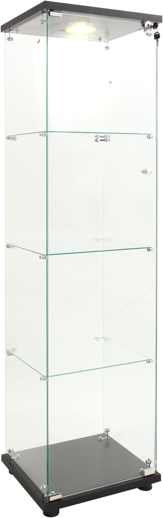 Amazon.com: Displays2go Locking Glass Display Case, Illuminated ...
